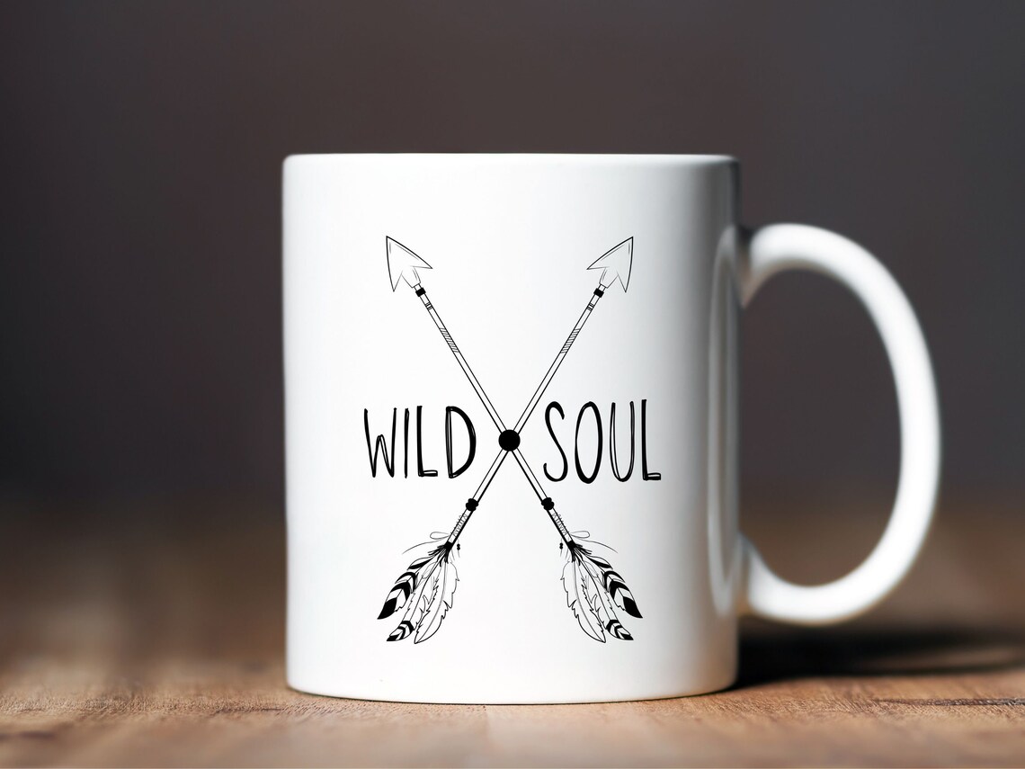 Wild Soul Svg Arrow Sign Svg, Boho Astetic Svg Boho Line Art Clipart ...