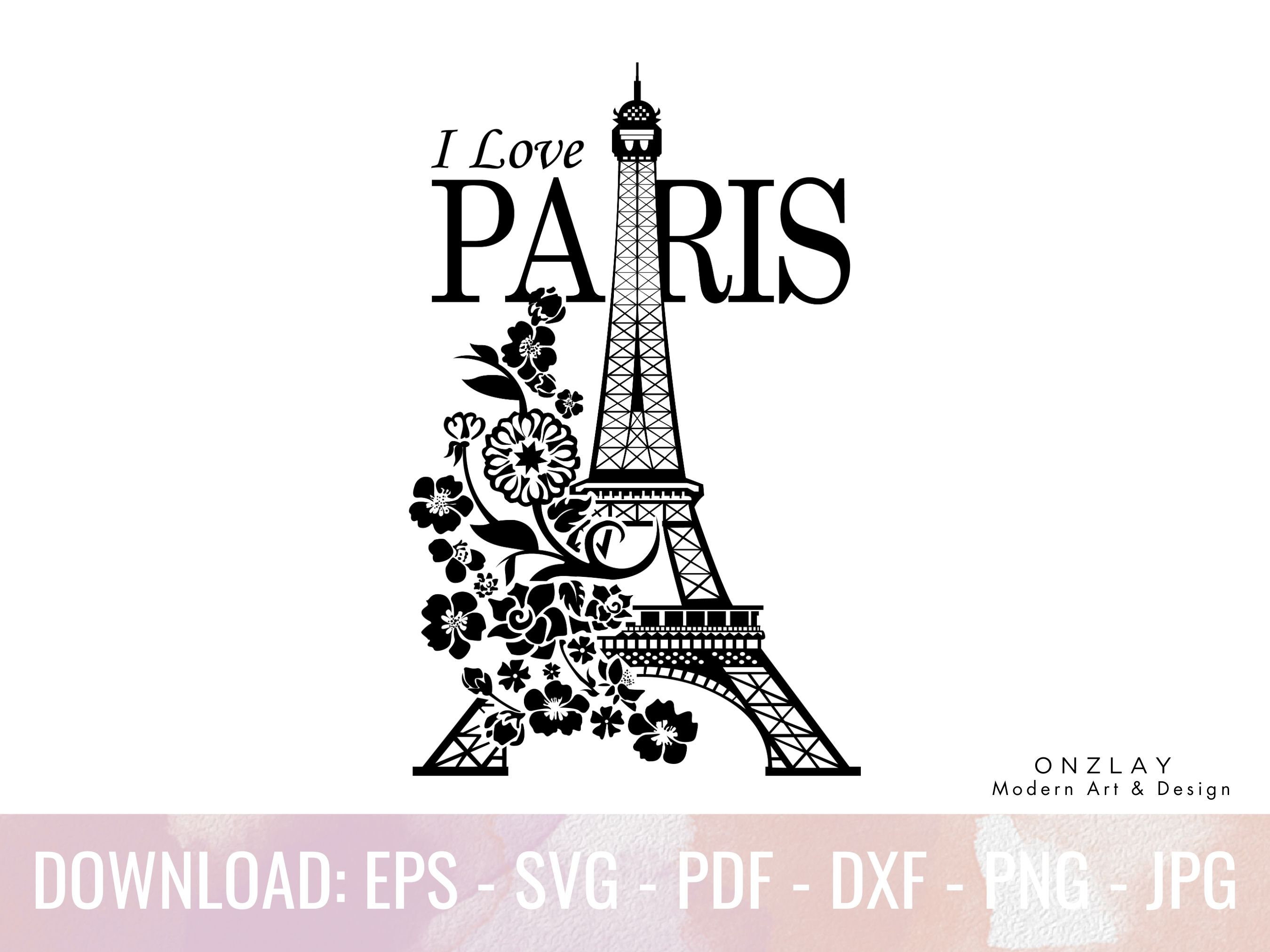 Girls Svg "i Love Paris" | Eiffel Tower Svg, Good Vibes Svg | Y2k Baby ...