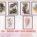 06 Boho Svg Bundle Boho Art Frame, Boho Plants Leaves Clipart Botanical ...