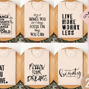 25 Cute Inspirational Bundle Svg | Inspirational Quotes Wall Decals ...