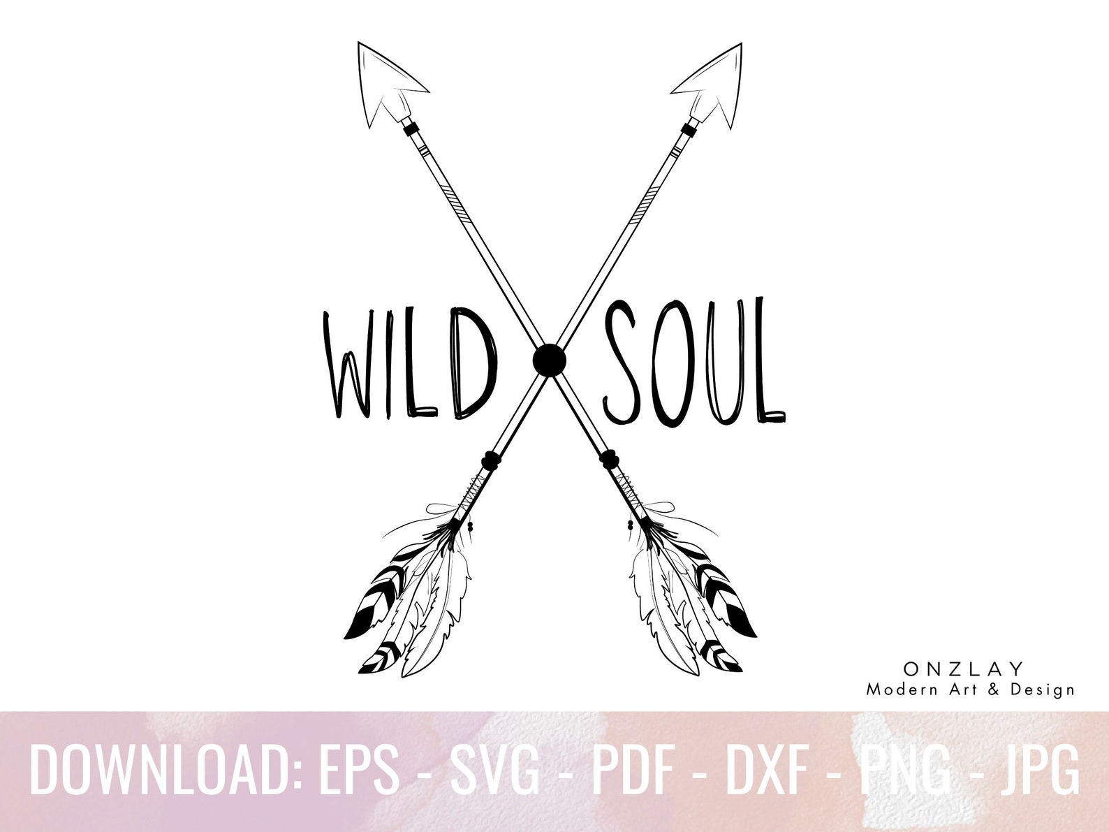 Wild Soul Svg | Arrow Sign Svg, Boho Astetic Svg | Boho Line Art ...