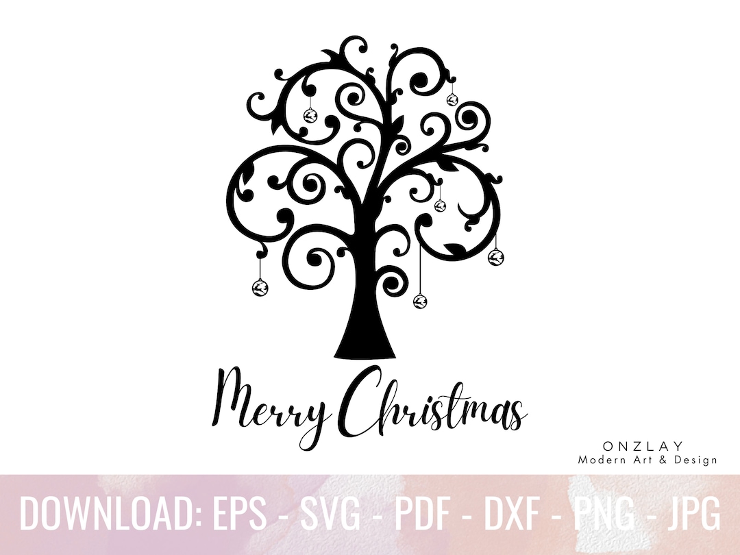 Merry and Bright Svg | Merry Christmas Tree Svg, Christmas Lights Png ...