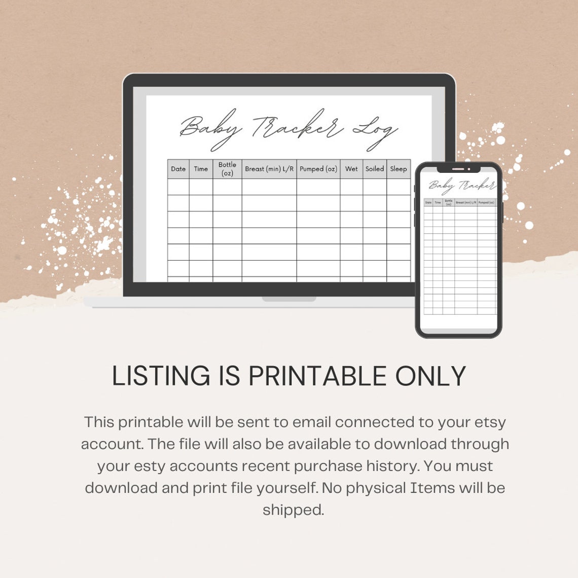 Printable Baby Tracker Log, Newborn Log, Feeding Log, Pumping Log ...
