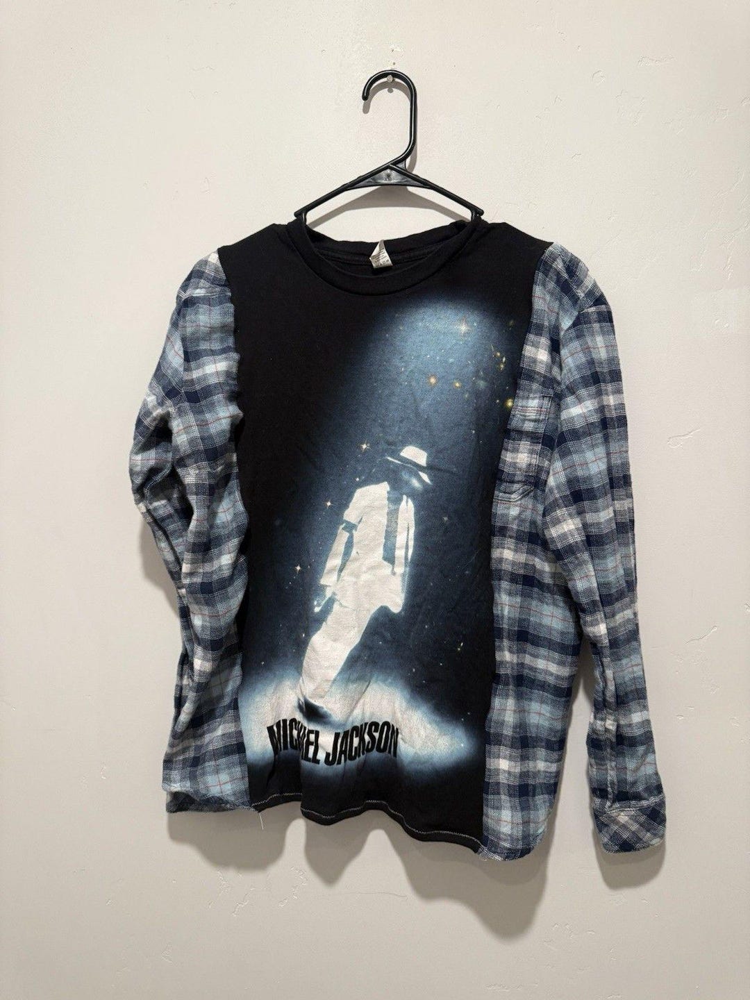 Rework Upcycle Grunge Oversize Crop Michael Jackson Sweater S/M - Etsy