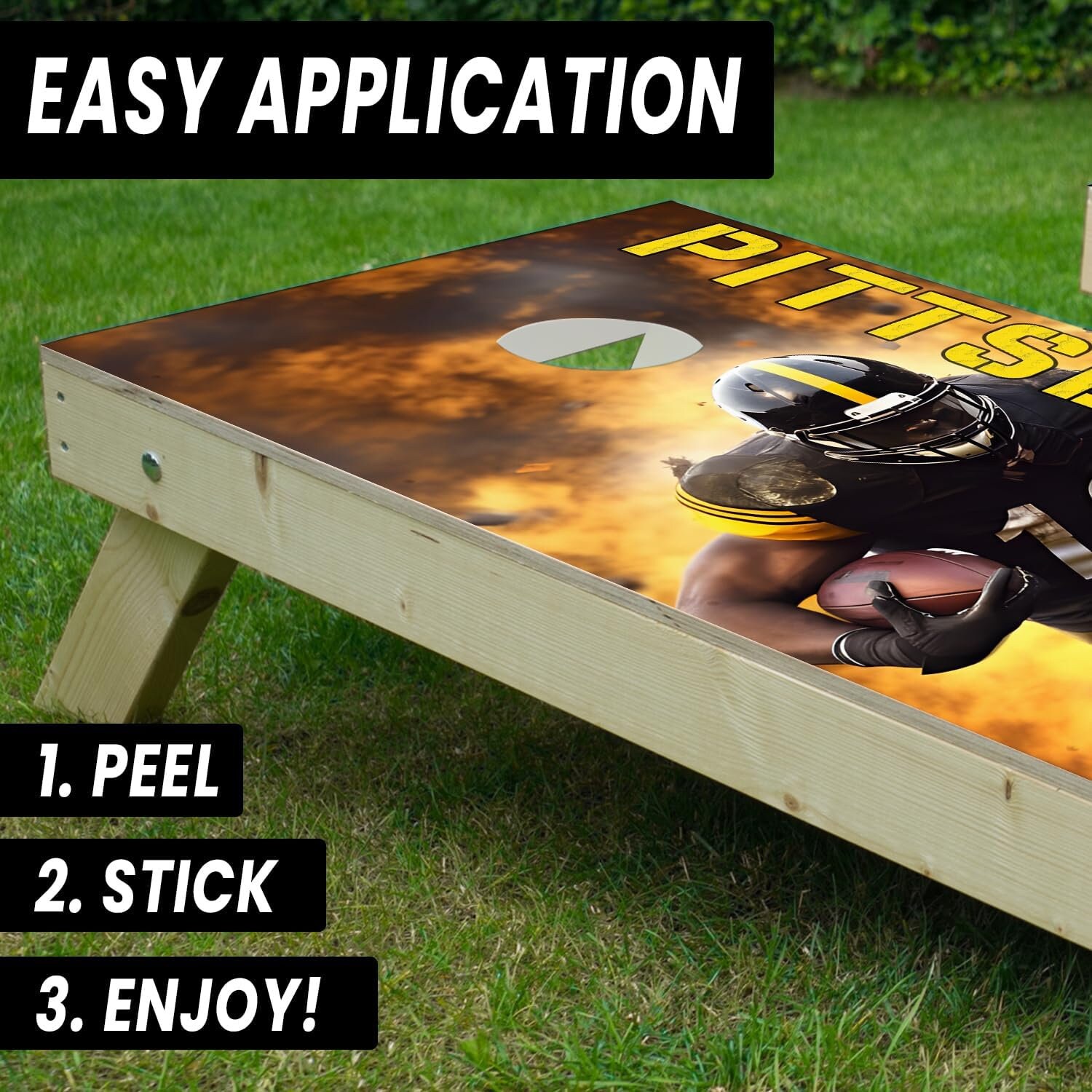 Pittsburgh Football Team Cornhole Decal - 2 Set - Etsy