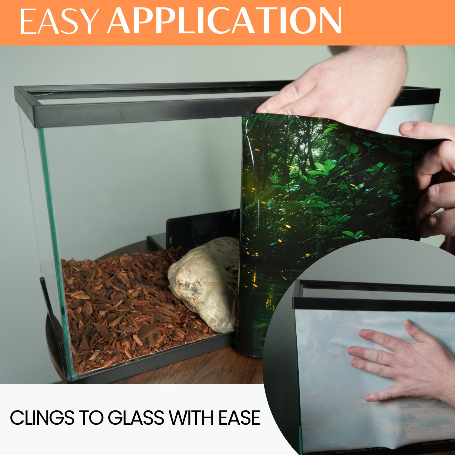 Aquarium Terrarium Background, HD Window Cling Wallpaper, Easy ...