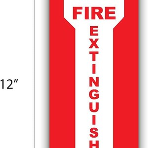 4 Pack Premium Fire Extinguisher Arrow Stickers - Permanent Adhesive ...