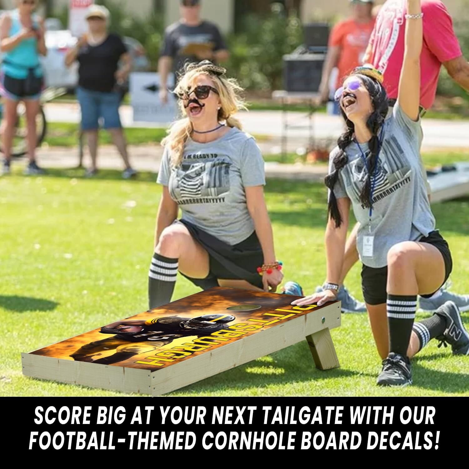 Pittsburgh Football Team Cornhole Decal - 2 Set - Etsy