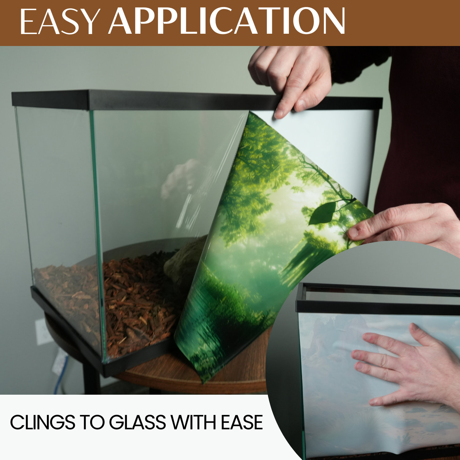 Aquarium Terrarium Background, HD Window Cling Wallpaper, Easy ...