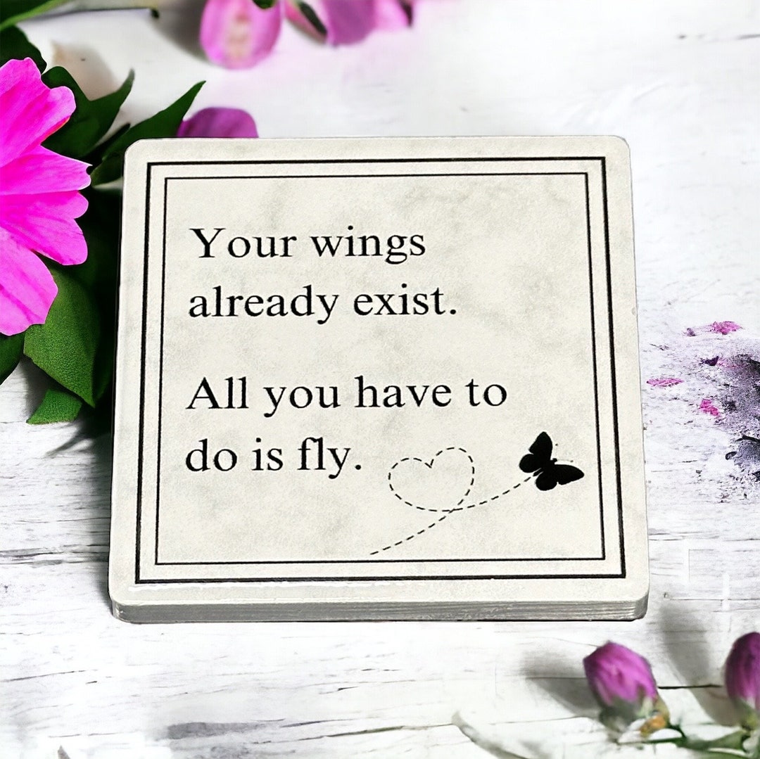 Inspirational Ceramic Magnet: Butterfly Quote, Encouraging Gift - Etsy