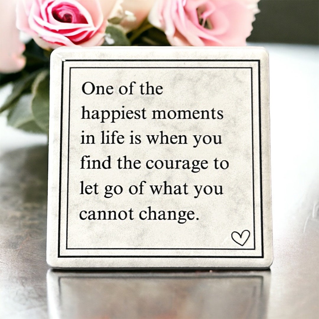 Handmade Ceramic Magnet: Encouragement Gift, Letting Go Quote - Etsy