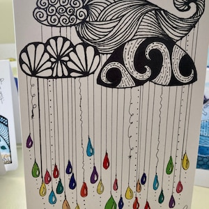 Zentangle Abstract Art Greeting Cards - Etsy