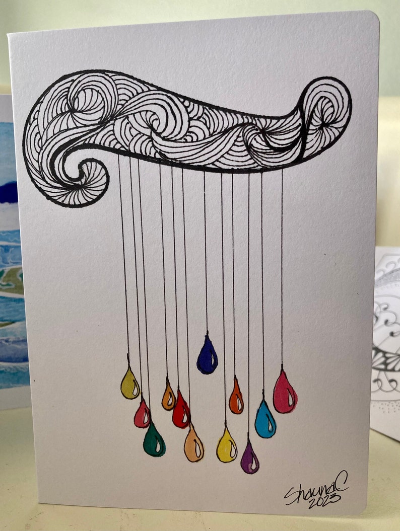 Zentangle Abstract Art Greeting Cards - Etsy