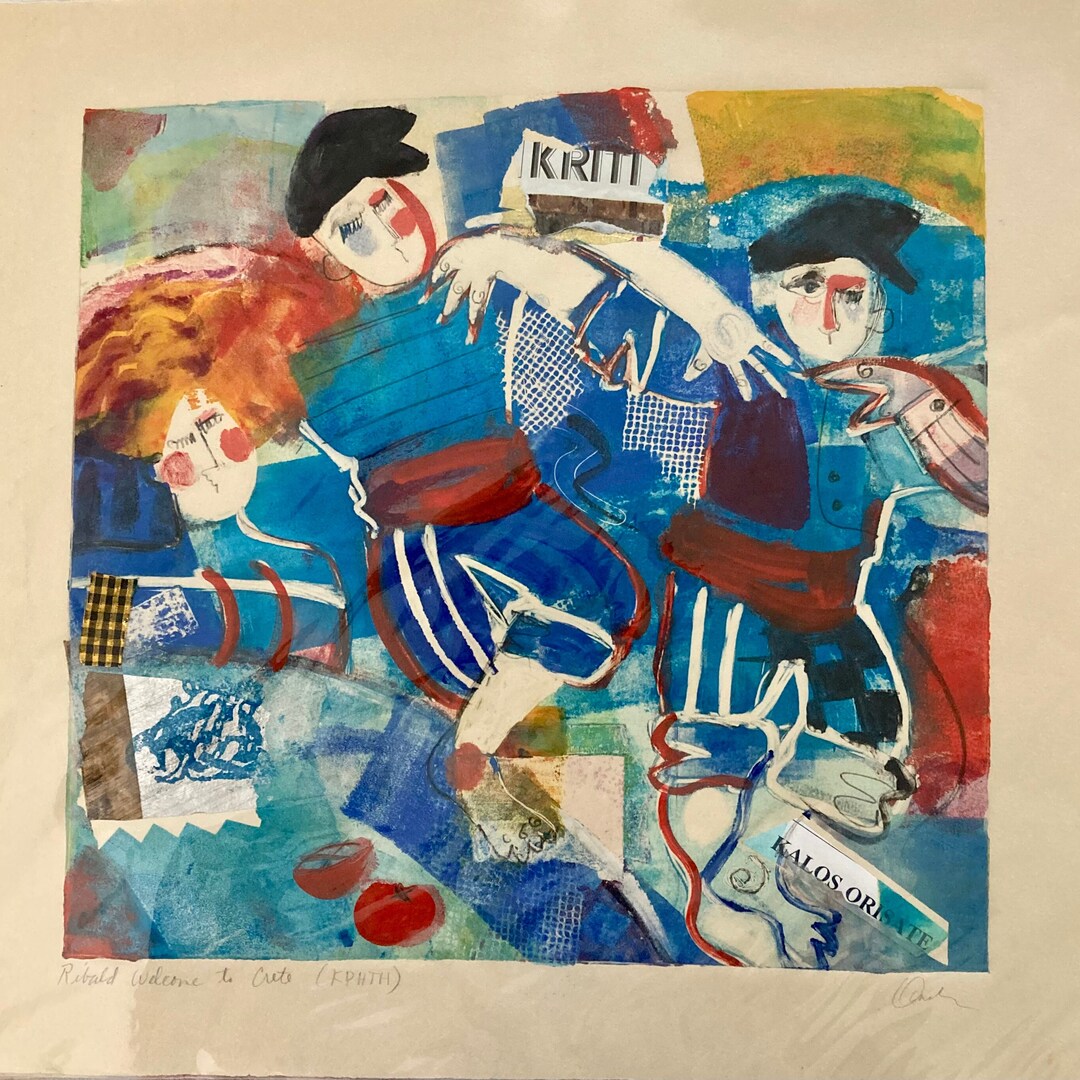 Kathy Donahey Original Mixed Media Signed Painting “ribald Welcome to ...