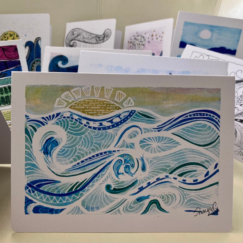 Zentangle Abstract Art Greeting Cards - Etsy
