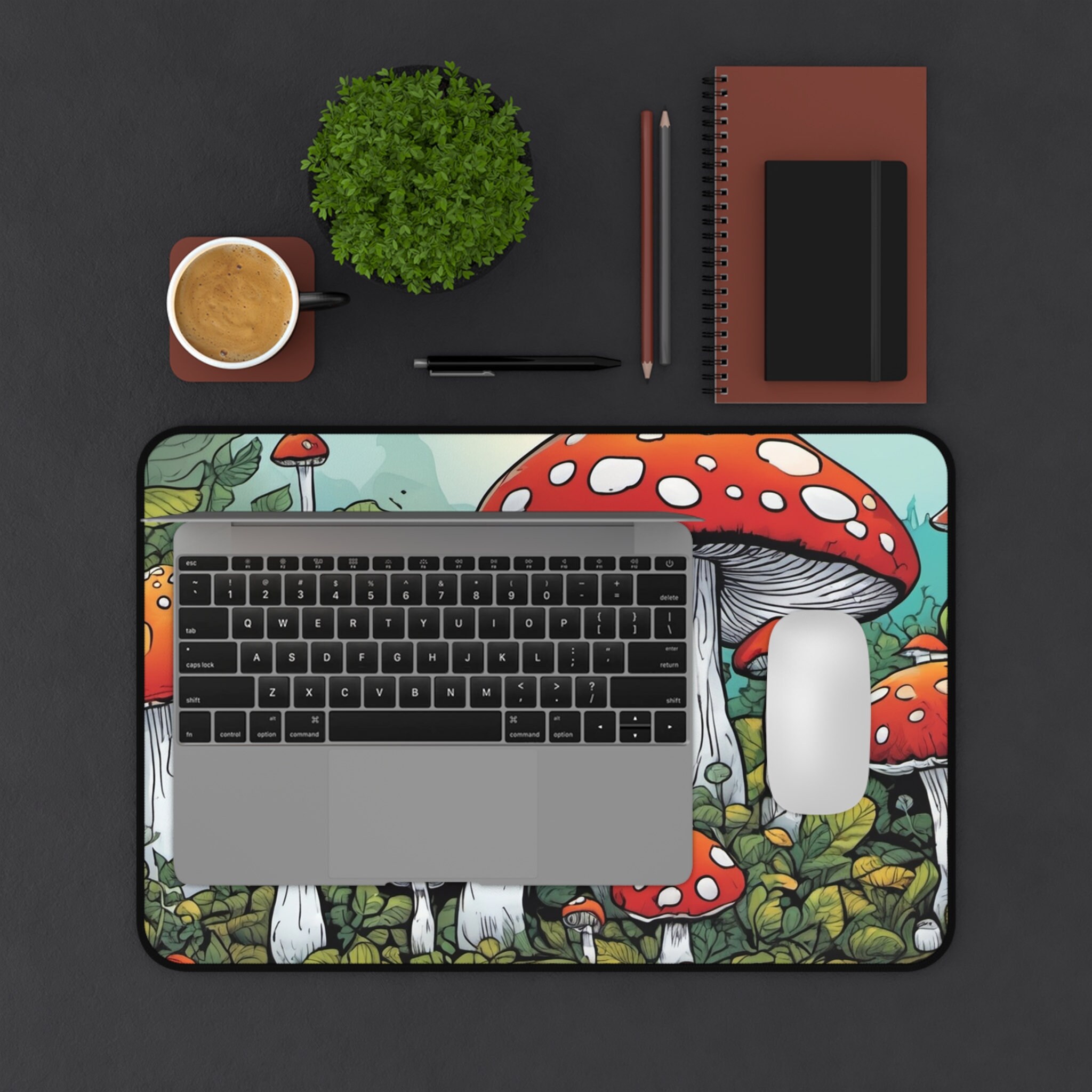 Mushroom Desk Mat, Deskmat, Cottagecore Desk Mat, Desk Mat Aesthetic ...