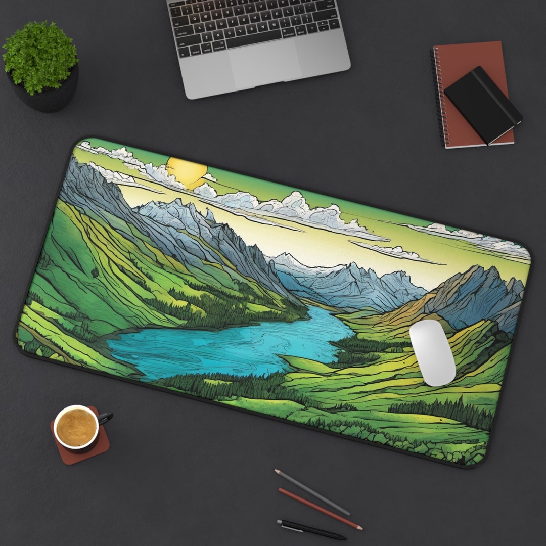 Mountain Desk Mat, Deskmat, Cute Desk Mat, Desk Mat Aesthetic, Custom ...