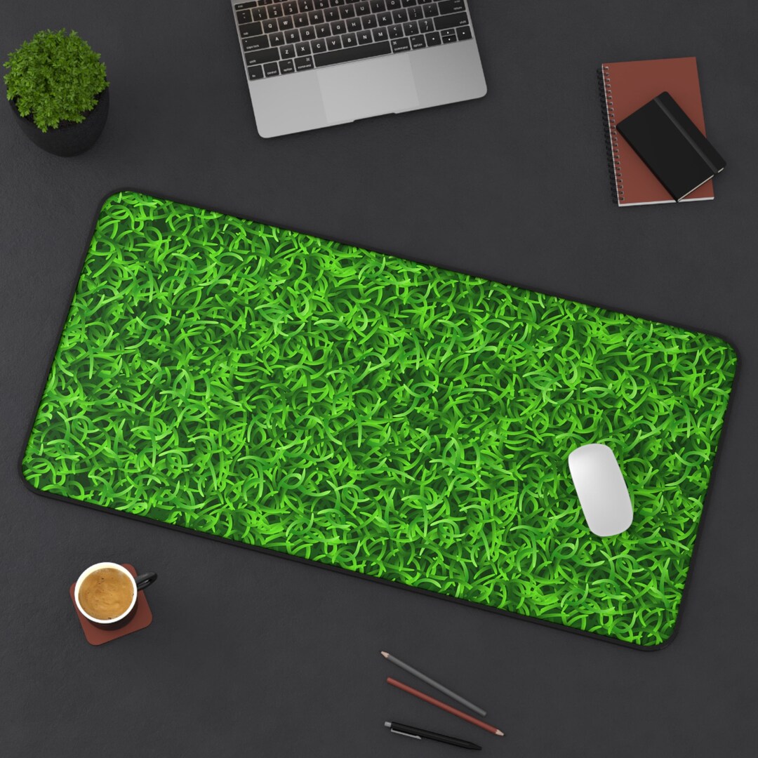Lawn Turf Desk Mat, Green Desk Mat, Nature Desk Mat, Desk Mat Floral ...