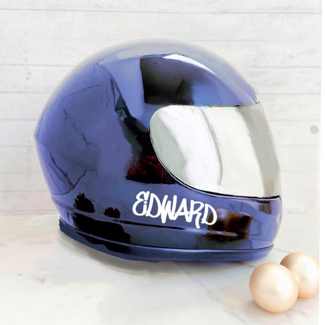 Custom Name Vinyl Sticker for Men Motorcycle Bike Helmet Personalized ...