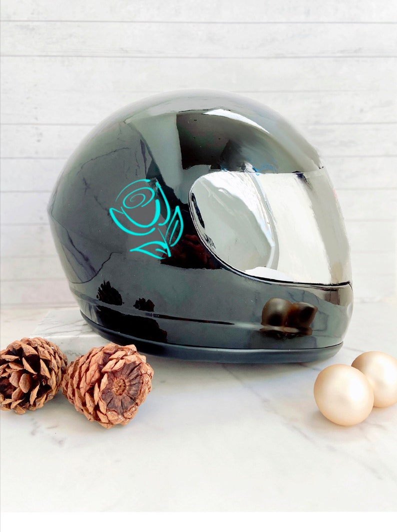 Rose Decal for Motorcycle Helmet Floral Vinyl Sticker Gift for Her ...