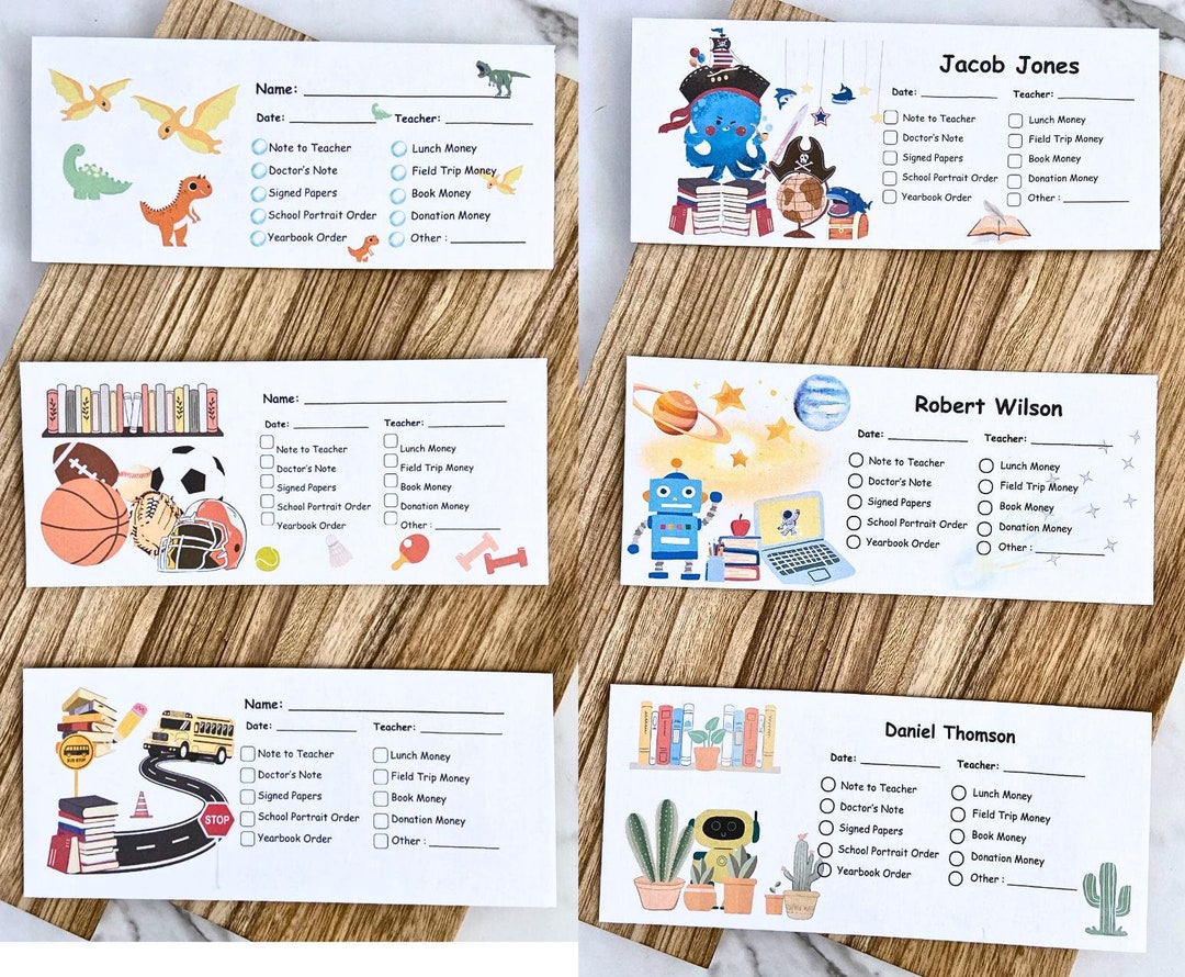 Custom Self Seal School Money Student Envelopes for Lunch Donation ...