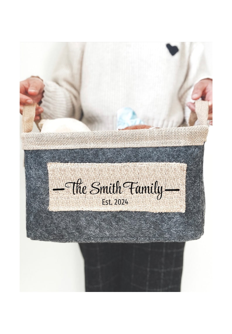 Custom Pantry Storage Textured Basket Home Box Teacher Gift Bin ...