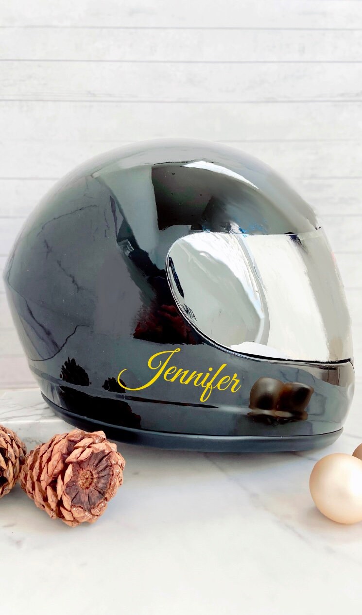 Custom Name Vinyl Sticker for Motorcycle Bike Helmet Baseball Gear ...