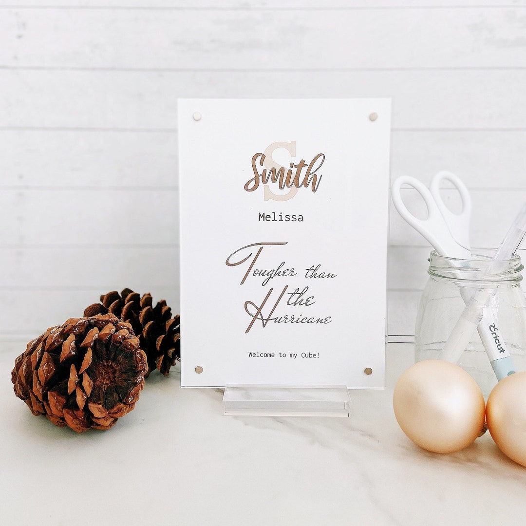 Cubicle Name Sign Custom Cubicle Decor for Office Desk Accessories Desk ...