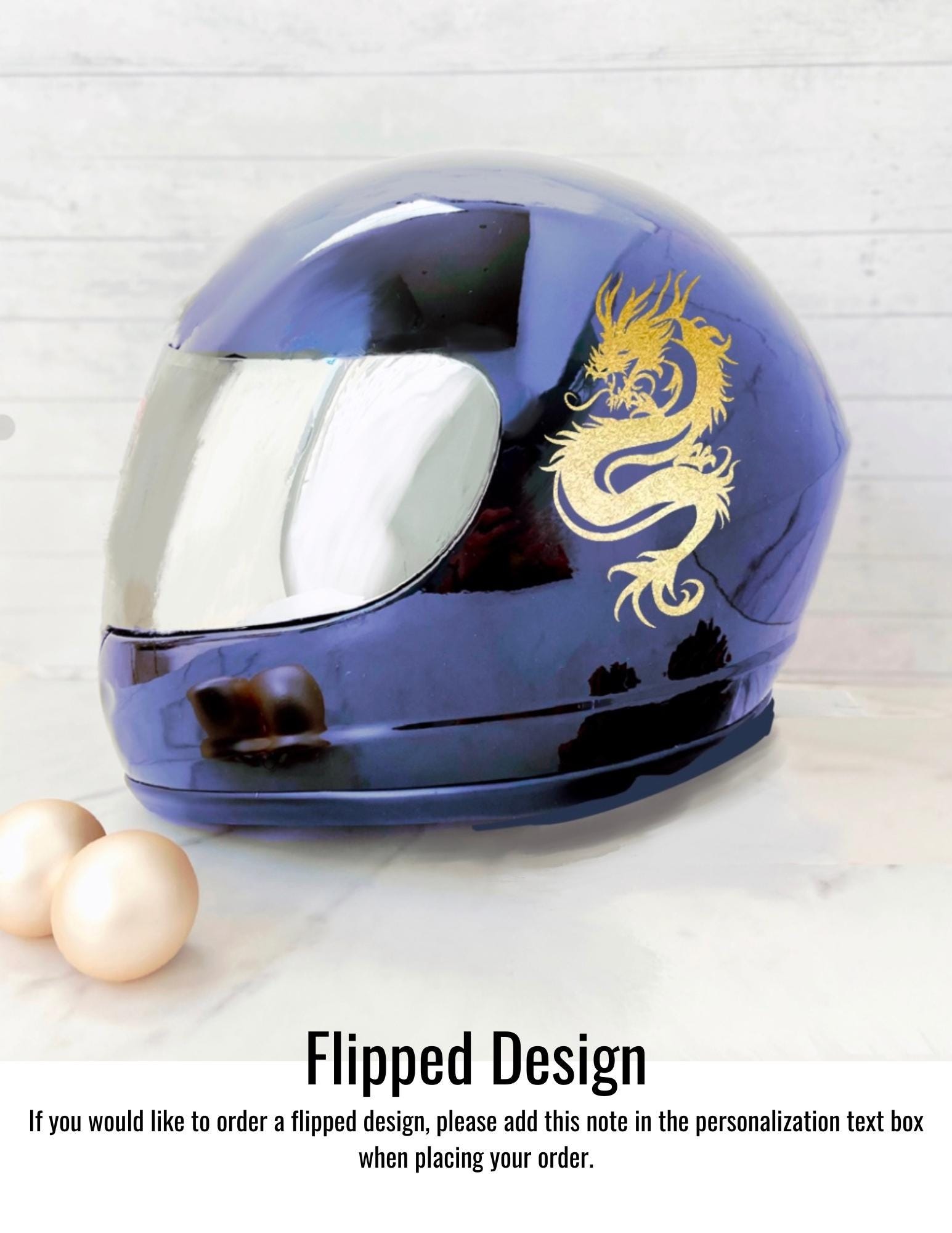 Flying Dragon Motorcycle Helmet Decal Car Sticker for Men and Lady ...