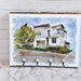 Custom House Sketch Key Holder Personalized Key Rack for Wall With ...