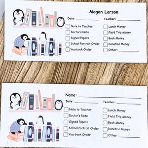 Custom Self Seal School Money Student Envelopes for Lunch Donation ...