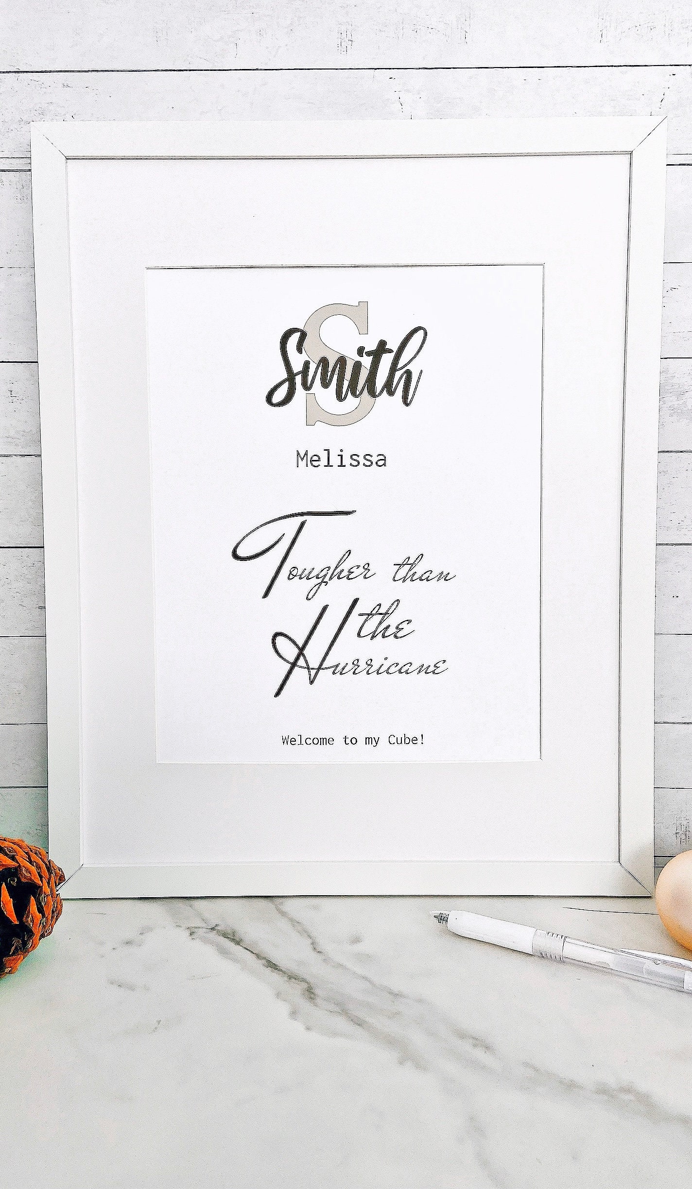 Cubicle Name Sign Custom Cubicle Decor for Office Desk Accessories Desk ...