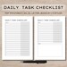 Daily Task Checklist Printable, to Do List Template, Plan Your Daily ...