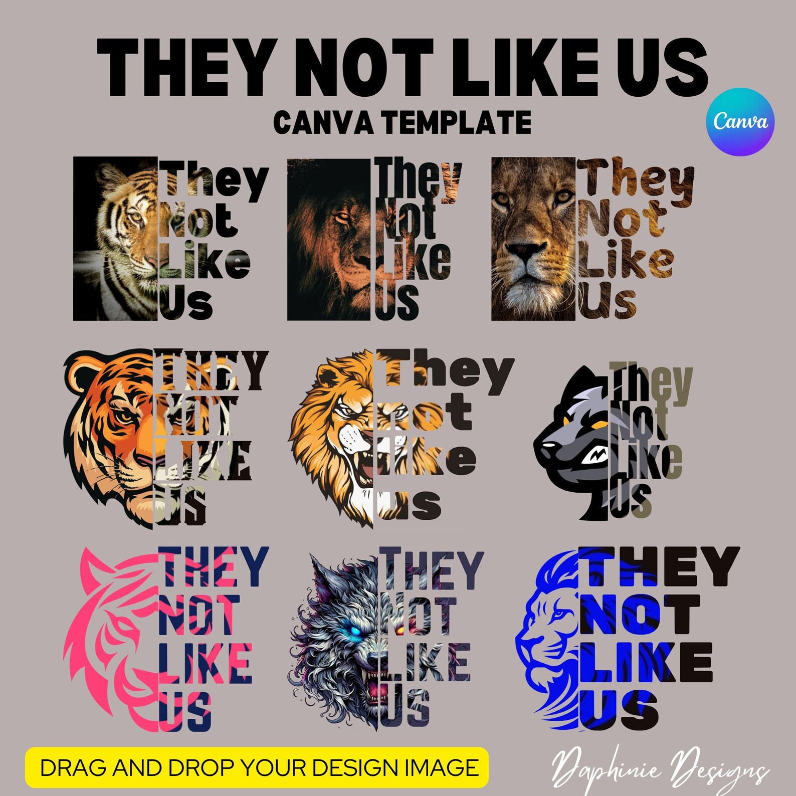 Not Like Us Canva Editable Design Template, Drag and Drop Your Photos ...