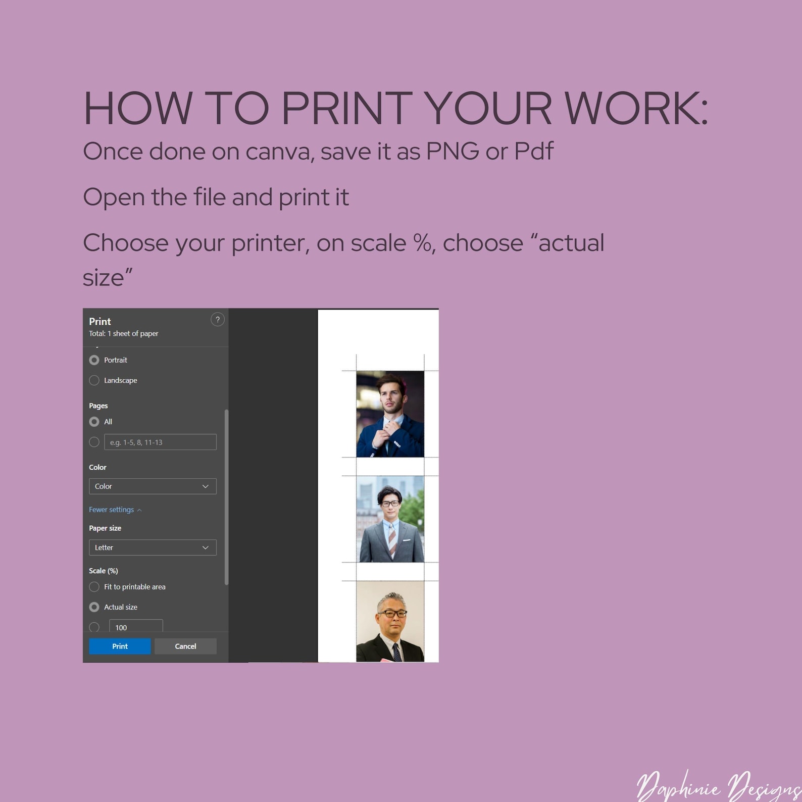 ID Card Photo Canva Template – Easy-to-use, Multi-size, Printable for ...