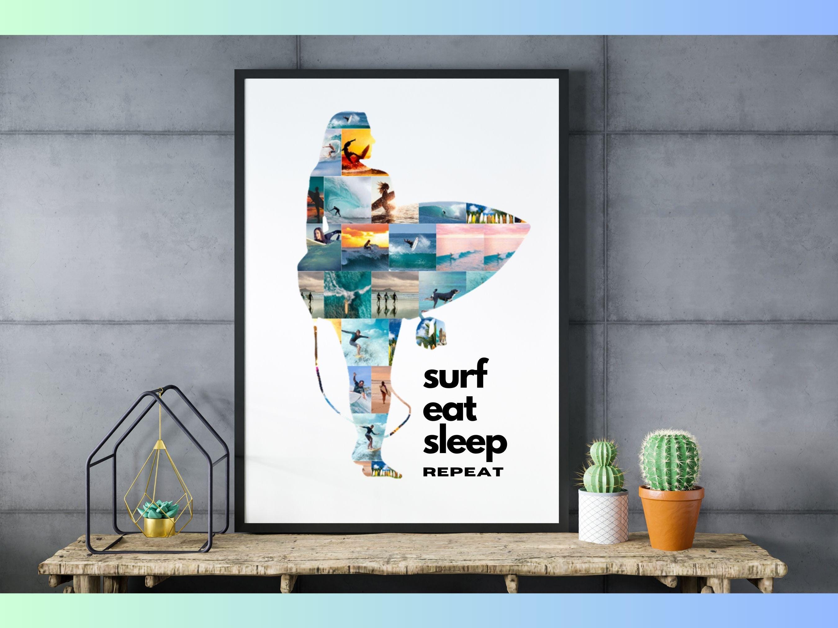 Surf Photo Collage. Beach Photos, Canva Collage Drag and Drop Photos ...