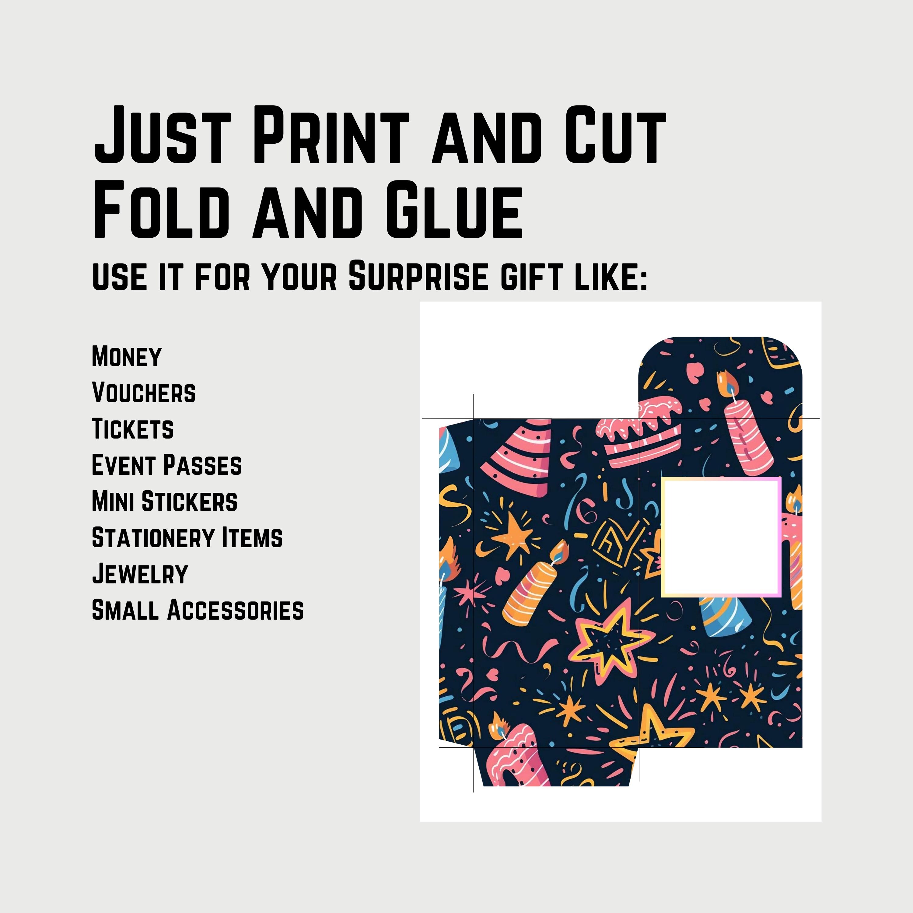 Birthday Gift Money Envelope Printable, Kids Cash Present, DIY Cash ...