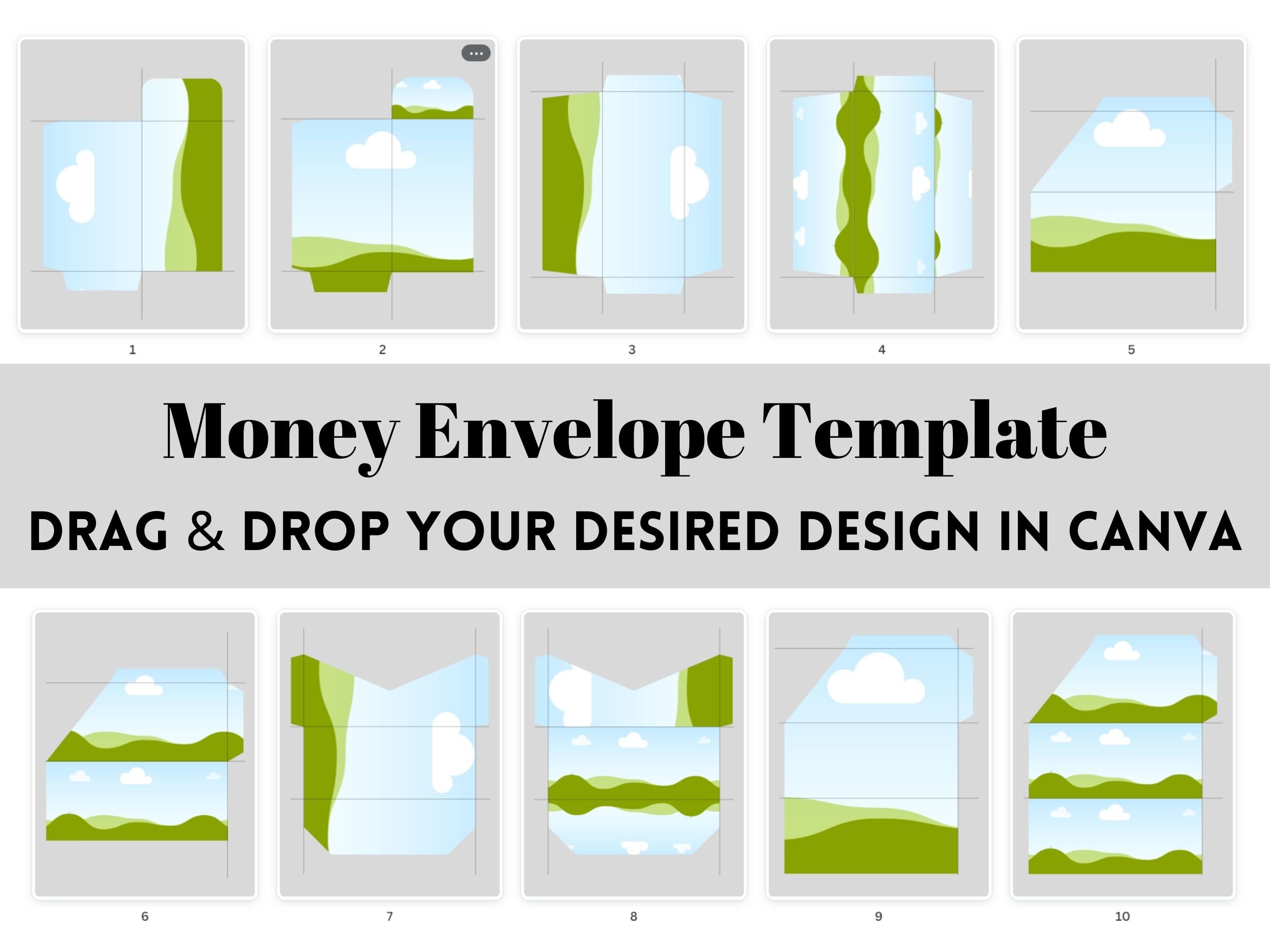 Money Envelope Template, Money Holder, Budget Envelope, Template for ...