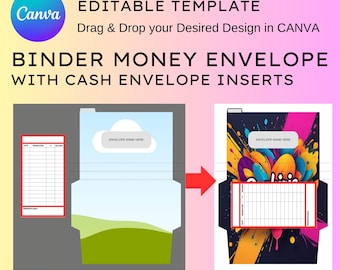 Money Envelope Template, Money Holder, Budget Envelope, Template for ...