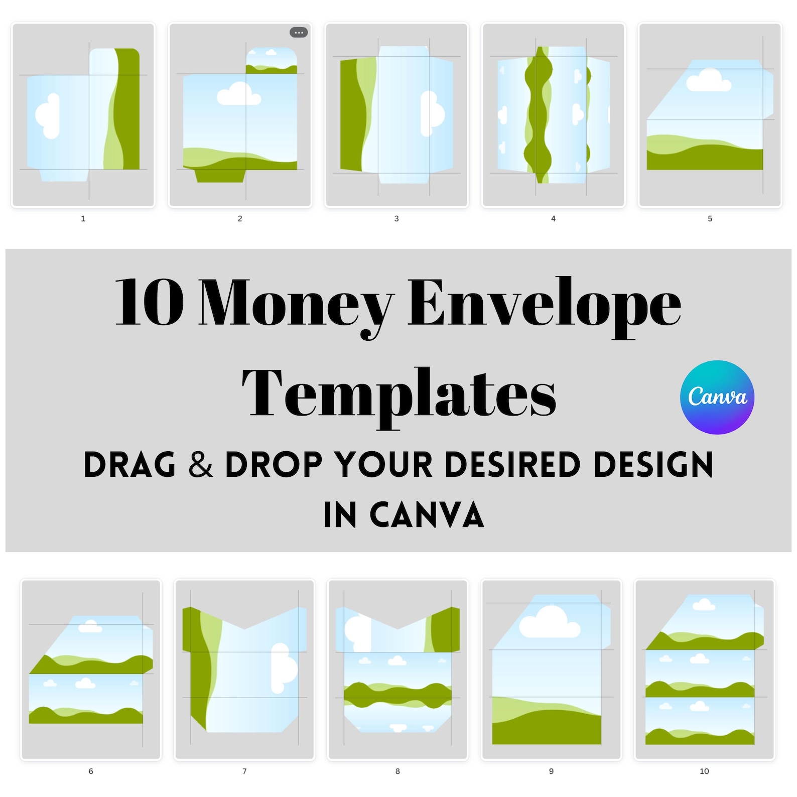 Money Envelope Template, Money Holder, Budget Envelope, Template for ...