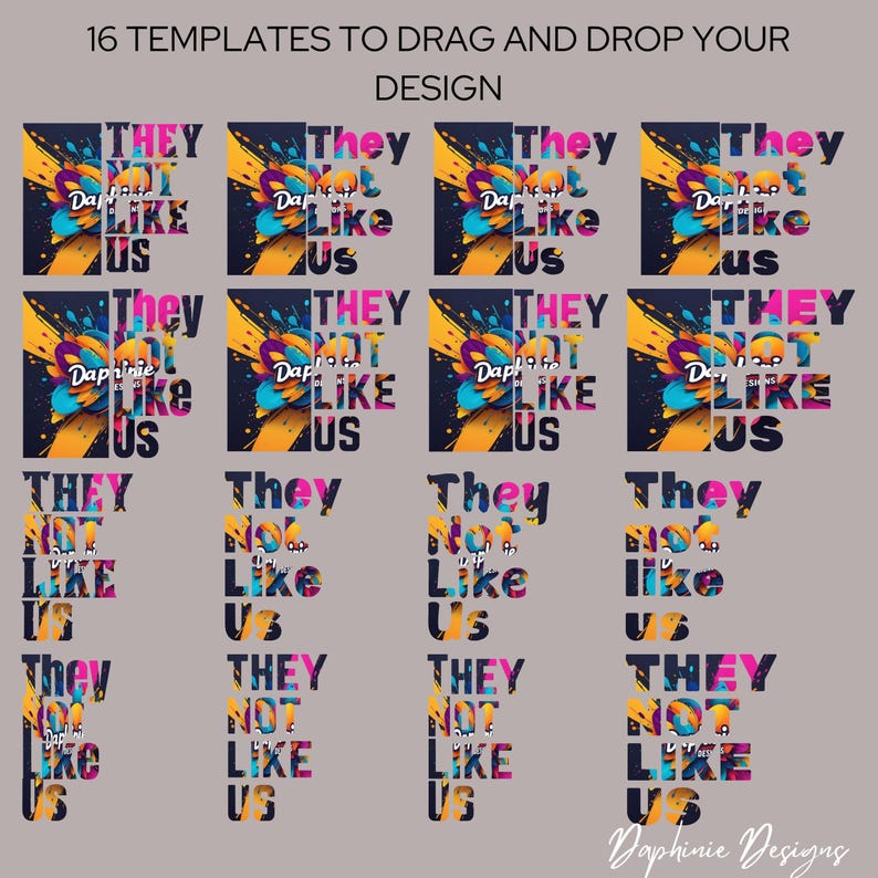 Not Like Us Canva Editable Design Template, Drag and Drop Your Photos ...