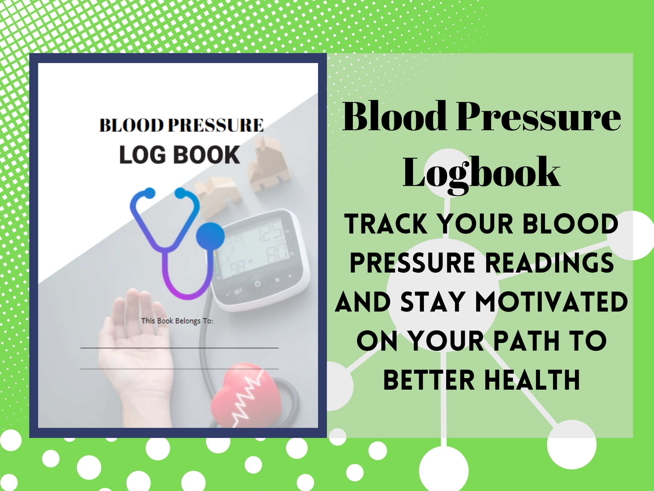 Printable Blood Pressure Chart Tracker, Heart Rate, BP Log Sheet ...