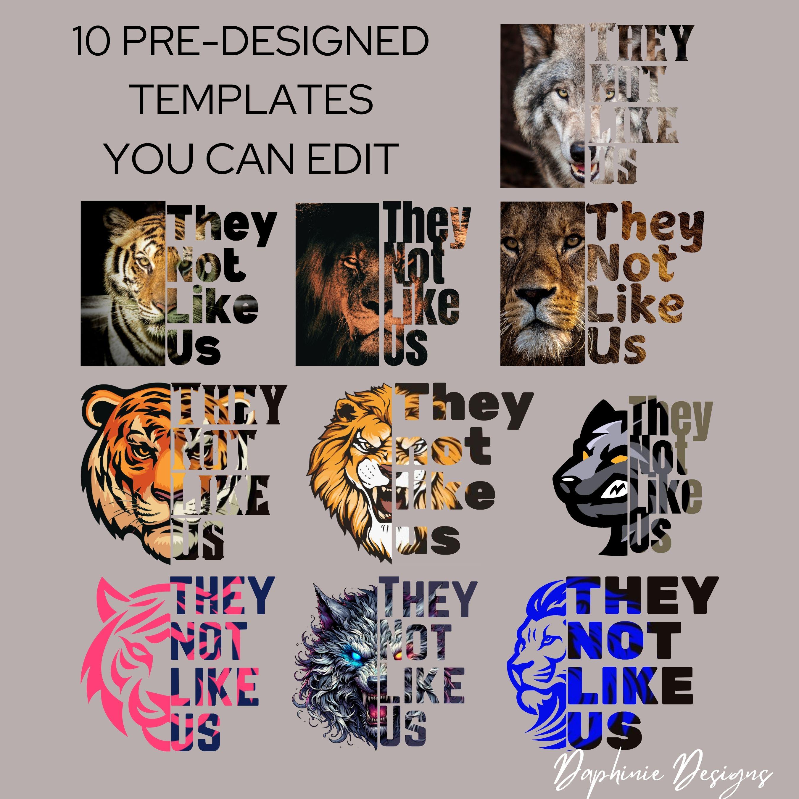 Not Like Us Canva Editable Design Template, Drag and Drop Your Photos ...