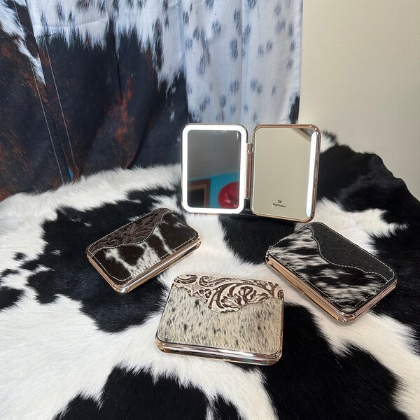 Cowhide Mirror - Etsy