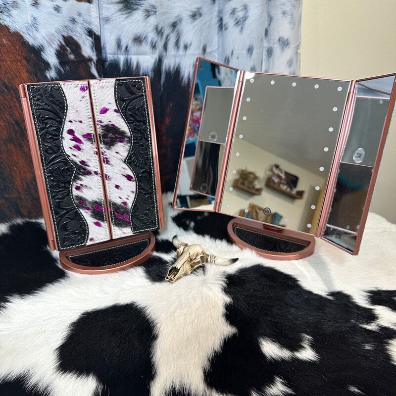 Cowhide Mirror - Etsy