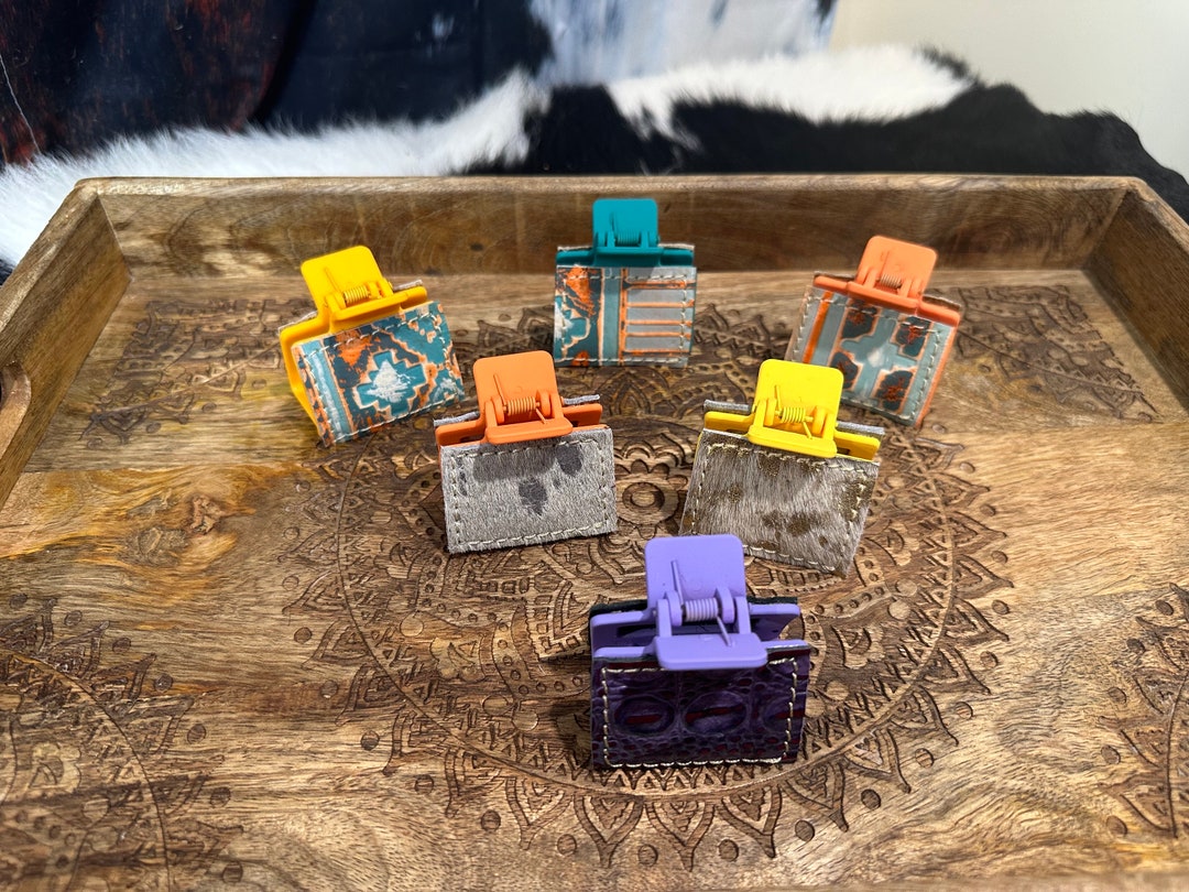 Mini 2 Inch Cowhide Claw Clips Hair Clips - Etsy