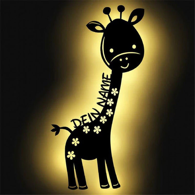 Cartoon Animal LED Baby Light Personalized Name Elephant/dinosaur/lion ...