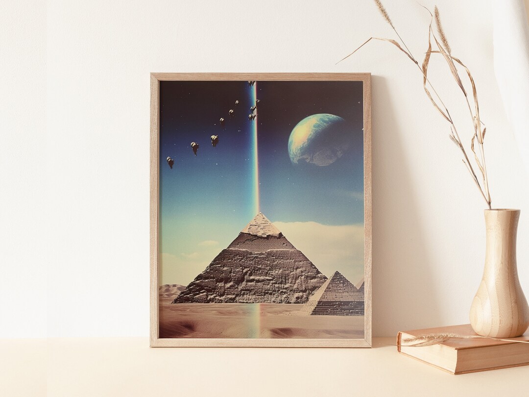 Pyramid Rainbow Gradient PRINTABLE, Photography, Album Art, Trippy ...