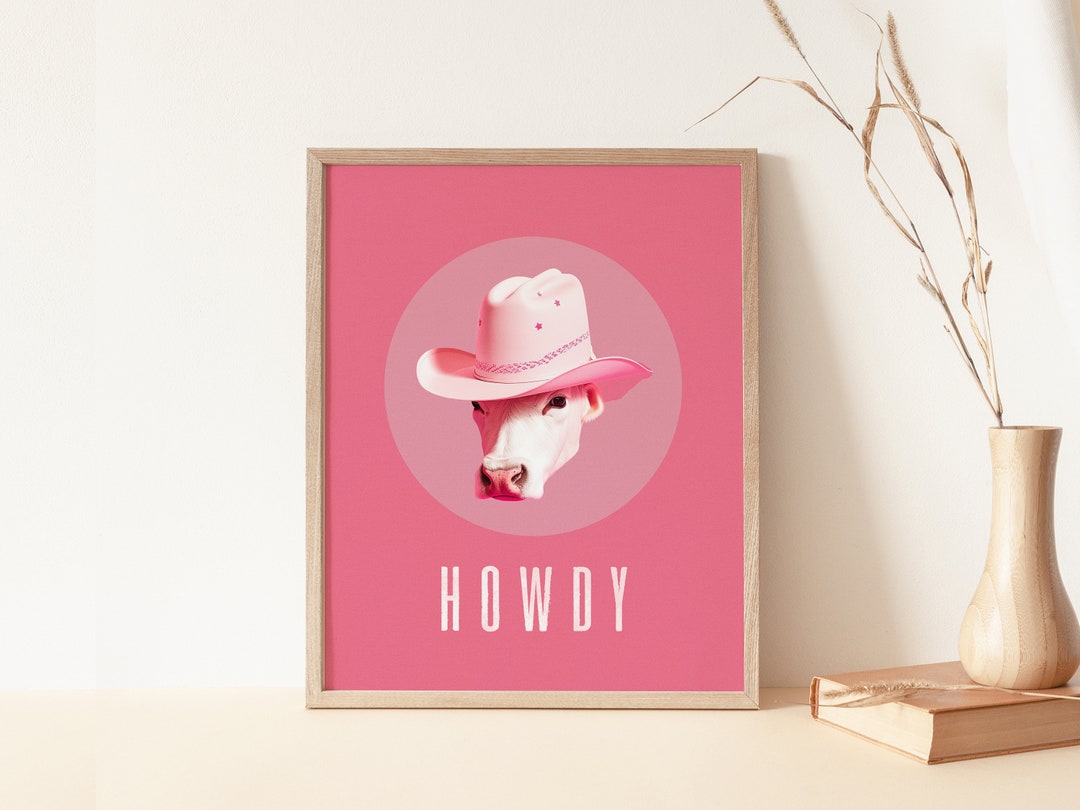 Pink Cowboy Hat PRINTABLE, Color Photo, Western Wall Art, Pink Western ...