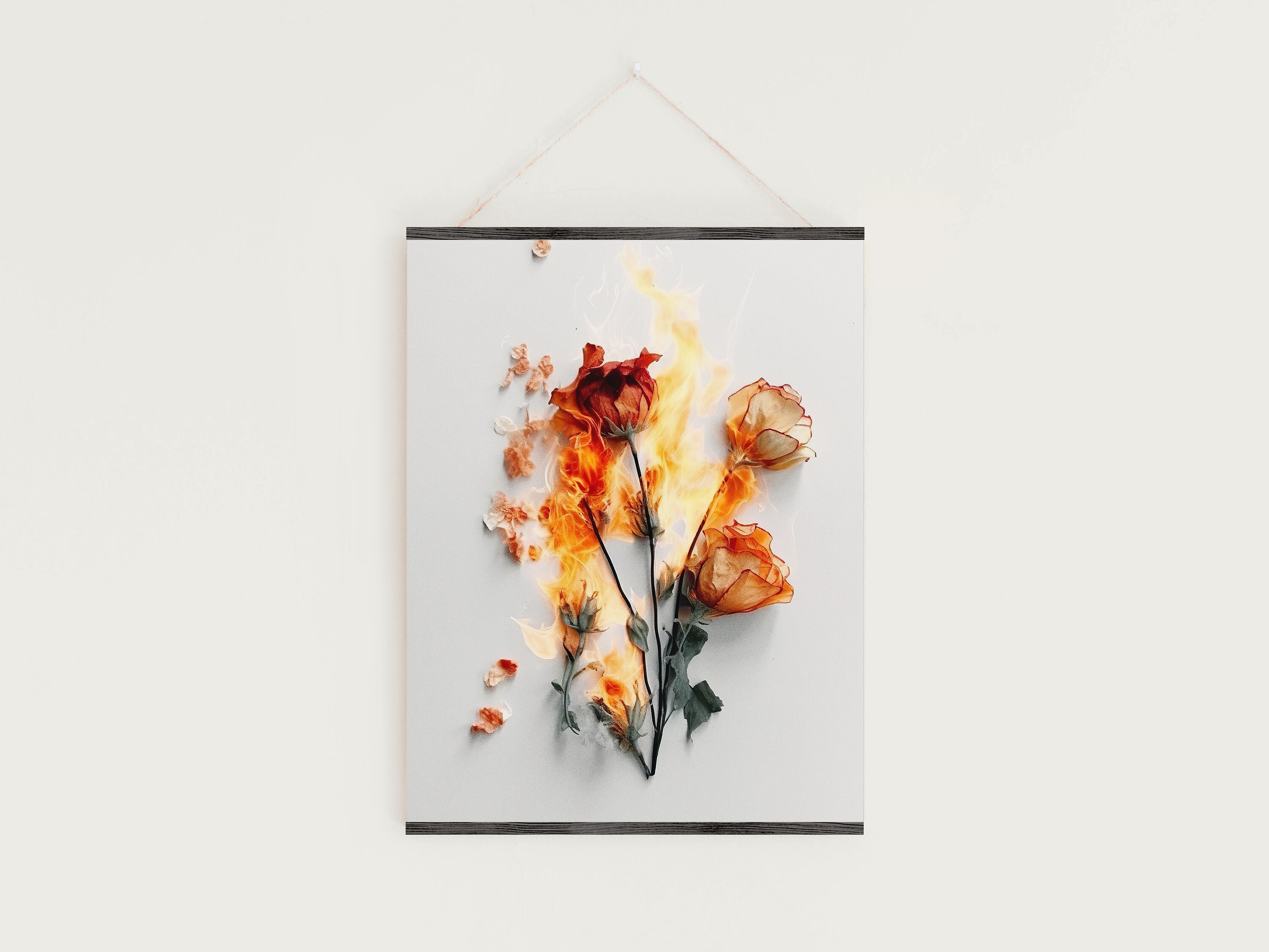 Burning Flowers PRINTABLE | Film Photo | Bouquet of Fire | Trendy Decor ...